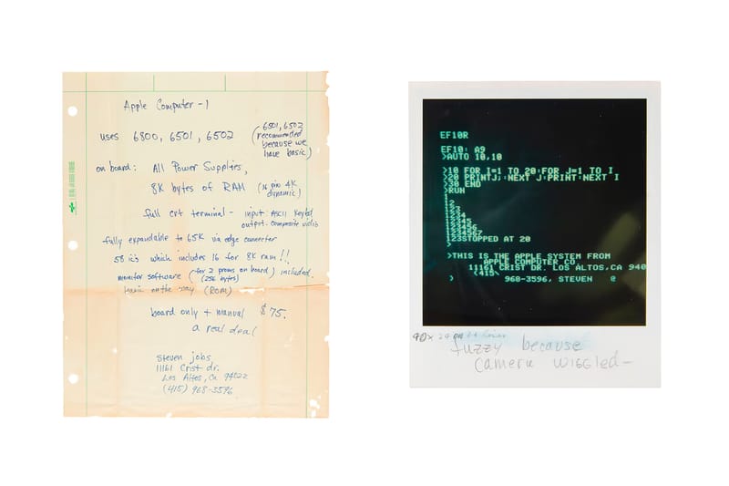初代 Apple-1 電腦原型正以逾 40 萬美元價格競標 | Hypebeast