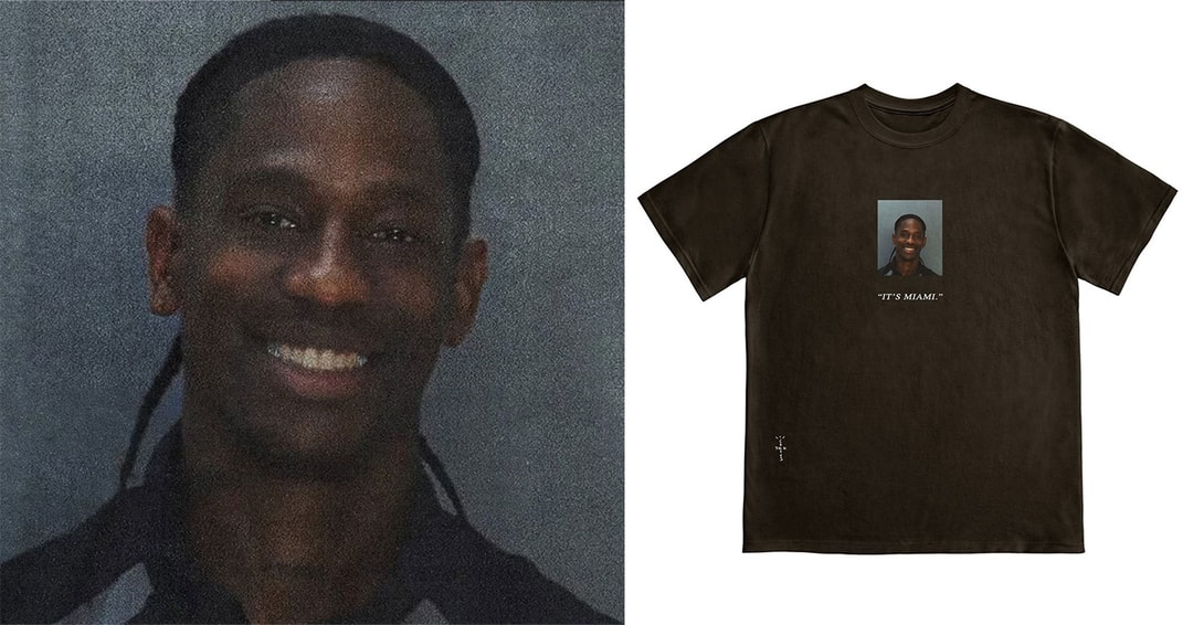 惡趣味！Travis Scott 將自己的拘捕照做成 T-Shirt 販售 | Hypebeast