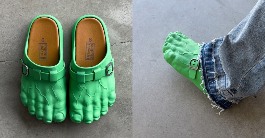 綠巨人現身，Bravest Studios 正式推出「浩克」主題穆勒鞋 | Hypebeast