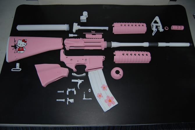 Hello Kitty x AR-15 Rifle | Hypebeast