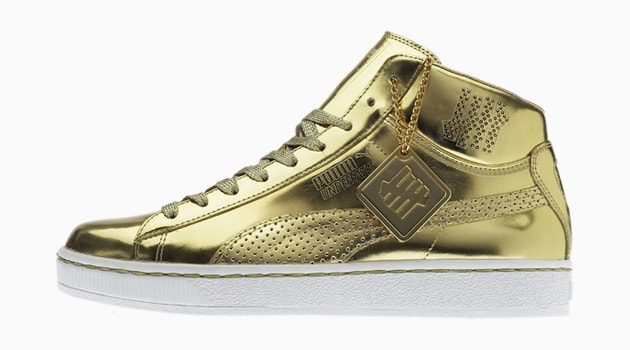 Undefeated x PUMA 24k Mid Gold Version - A Closer Look | Hypebeast