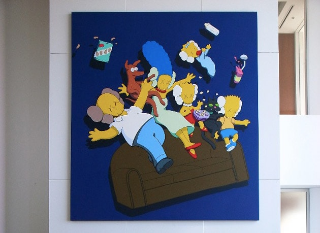 Nigo's The Simpsons Inspired KAWS "Kimpsons" Painting | Hypebeast
