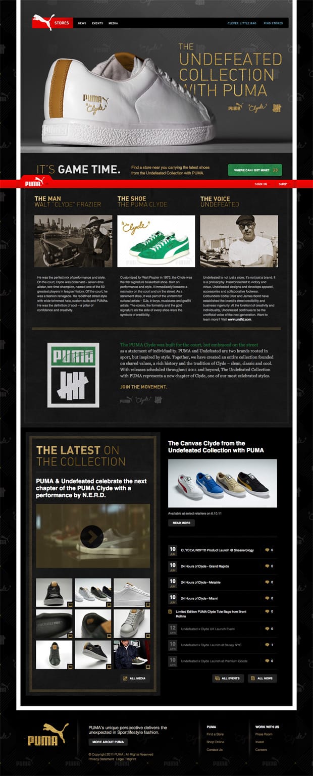 Undefeated x PUMA Collection Mini-Website | Hypebeast