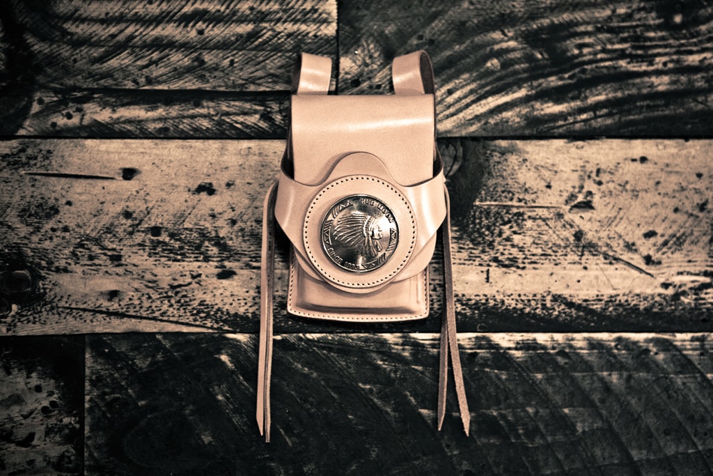 Red Moon Raw Leather iPhone Holder | Hypebeast
