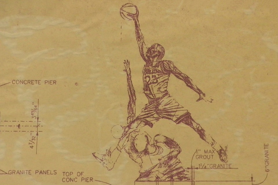 The United Center Michael Jordan Statue Blueprint | Hypebeast