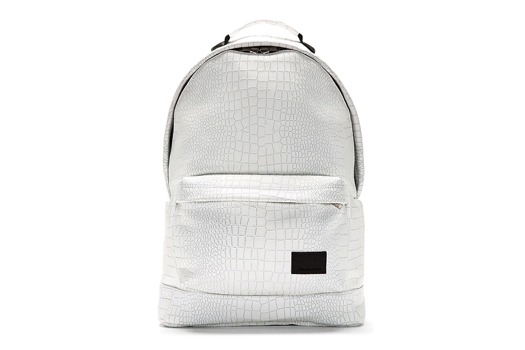 KRISVANASSCHE White Etched Croc Pattern Backpack | Hypebeast