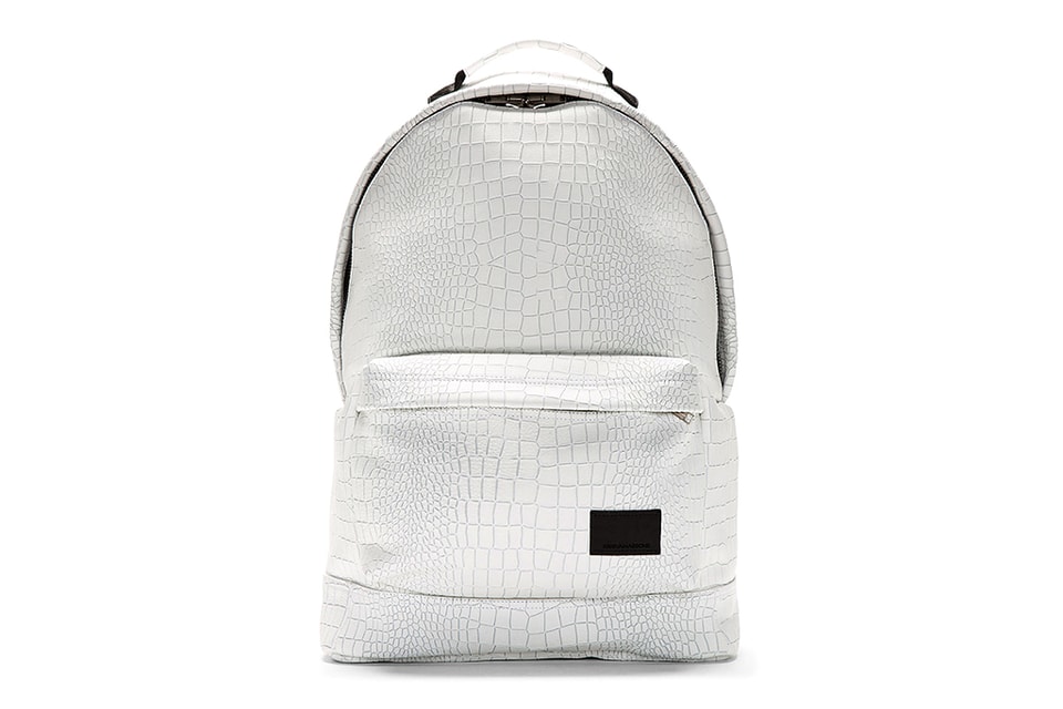 KRISVANASSCHE White Etched Croc Pattern Backpack | HYPEBEAST