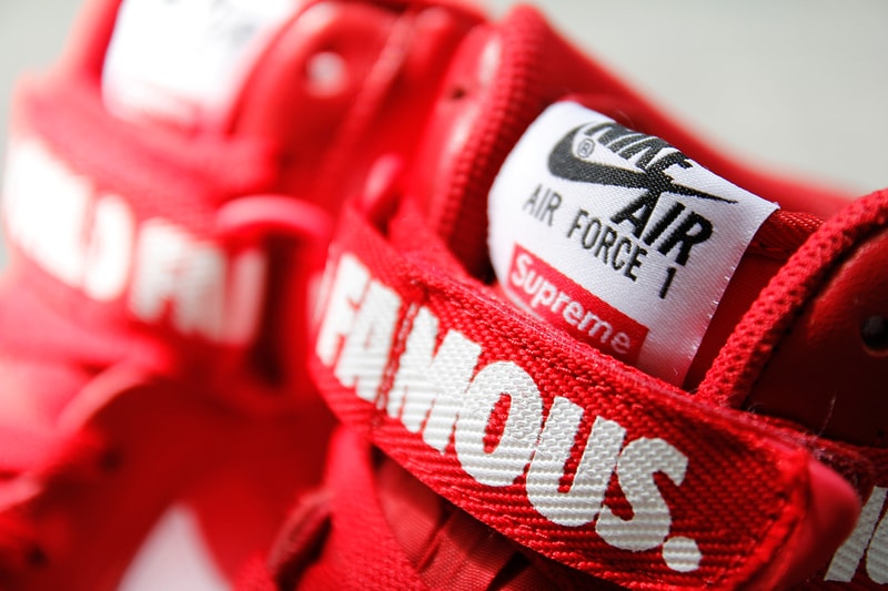 A Closer Look at the Supreme x Nike 2014 Fall/Winter Air Force 1 "Red ...