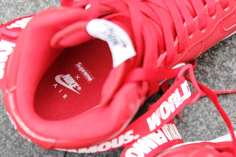 A Closer Look at the Supreme x Nike 2014 Fall/Winter Air Force 1 "Red ...