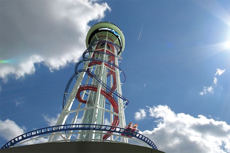 A Simulation Ride on the Skyscraper, the World's Tallest Roller Coaster ...