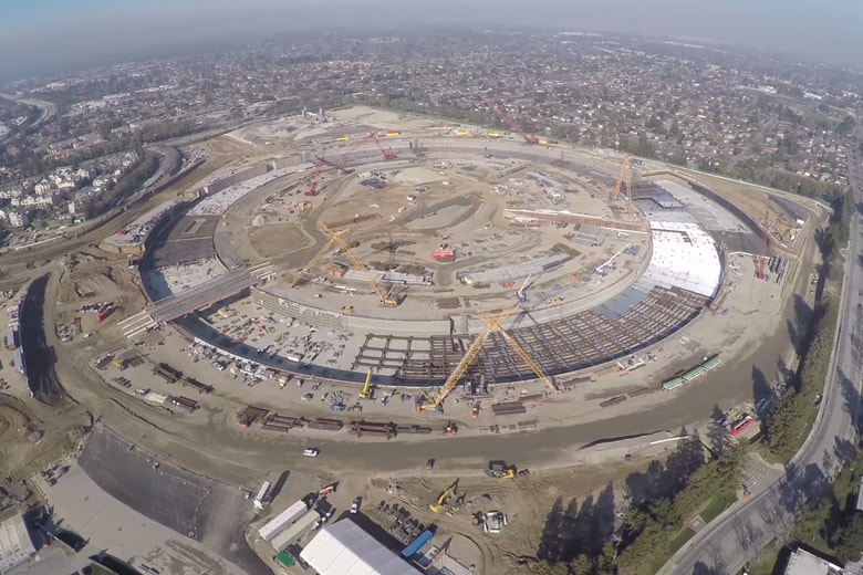 New Drone Footage of Apple's Massive Headquarters | Hypebeast