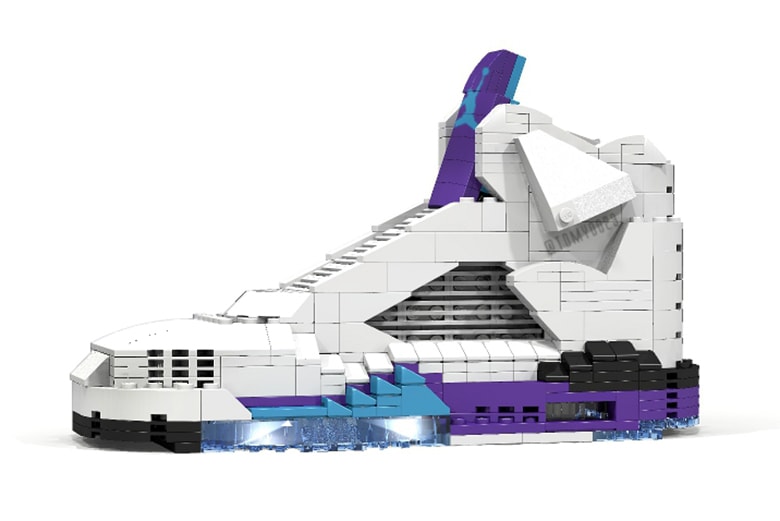 Air Jordan V "Grape" Replica Made out of LEGO® | Hypebeast