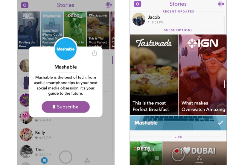 Snap Chat Updates The Look of Its Discover Section | Hypebeast