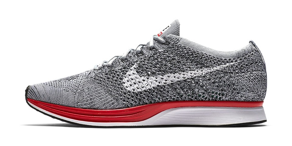 Nike Flyknit Racer "Wolf Grey/Red" | Hypebeast