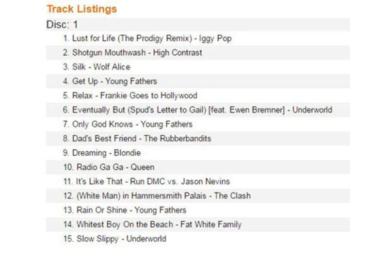 Check out the Soundtrack List for T2:Transpotting | Hypebeast