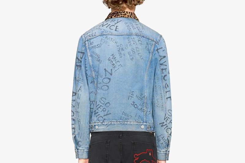 Gucci Scribbled Writing Denim Jacket | Hypebeast