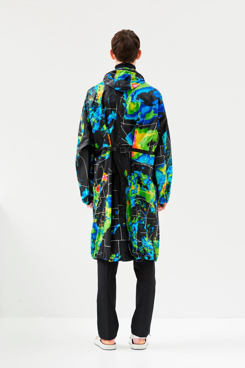 Prada Printed Pixelated Weather Map Parka | Hypebeast