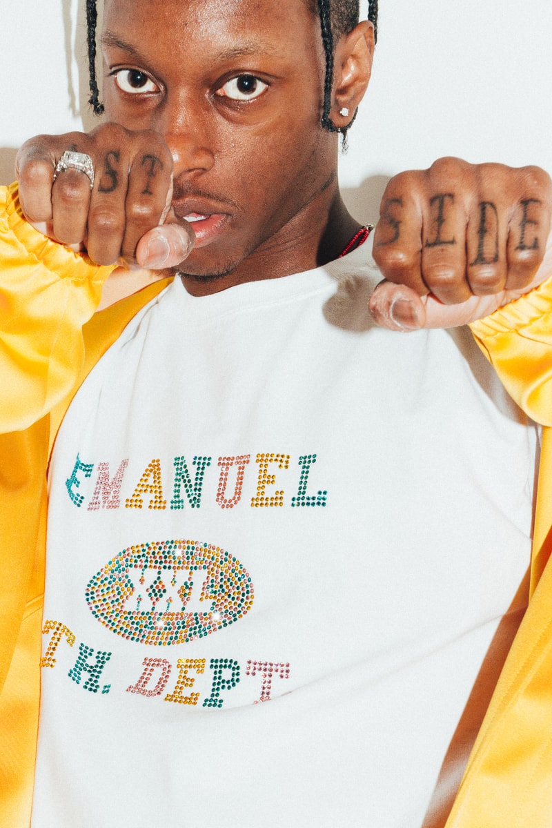 Eric Emanuel Unveils Swarovski Tee & Satin Goods | Hypebeast