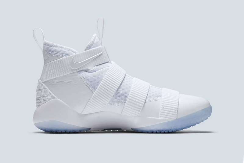 Nike LeBron Soldier 11 Triple White Straps | Hypebeast
