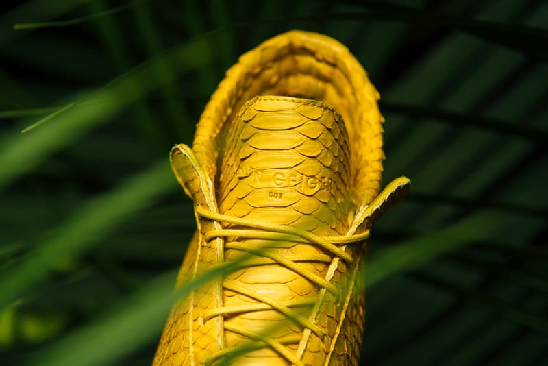 John Geiger 001 in Matte Yellow Python | Hypebeast