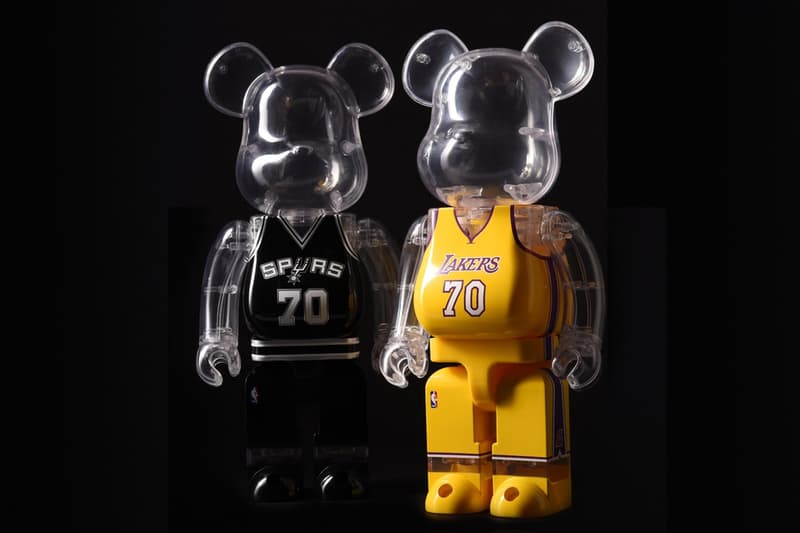 NBA x Milkcargo x MEDICOM TOY Lakers & Spurs 400% BE@RBRICKS | Hypebeast