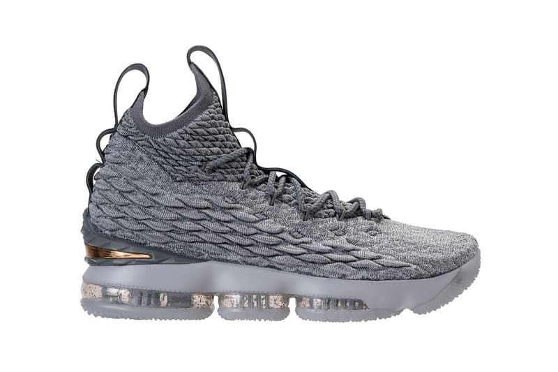Nike LeBron 15 in Cool Grey & Metallic Gold | Hypebeast