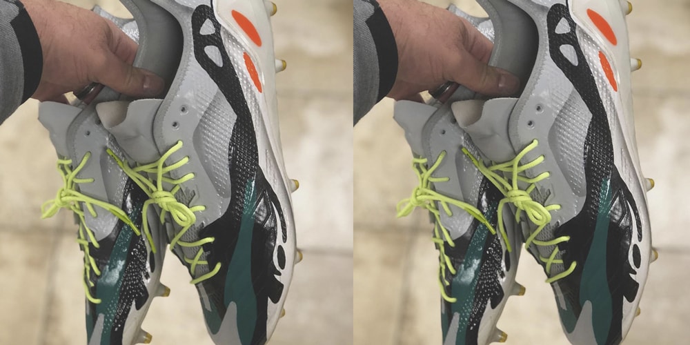 adidas YEEZY Wave Runner Custom Cleats by Mache | Hypebeast