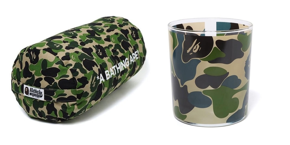 BAPE Drops ABC CAMO Cushions & Glass Cups | Hypebeast