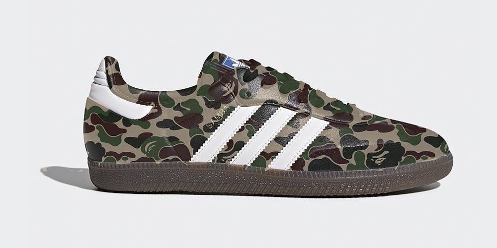 BAPE x adidas Samba Collaborative Sneaker Mockup | Hypebeast
