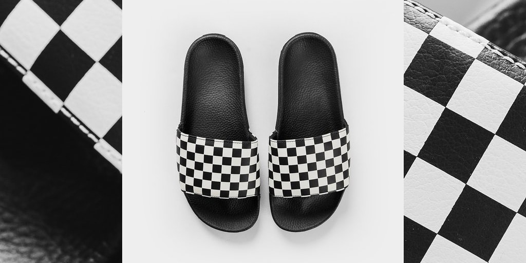 Vans Black & White Checkerboard Slides Collection | Hypebeast