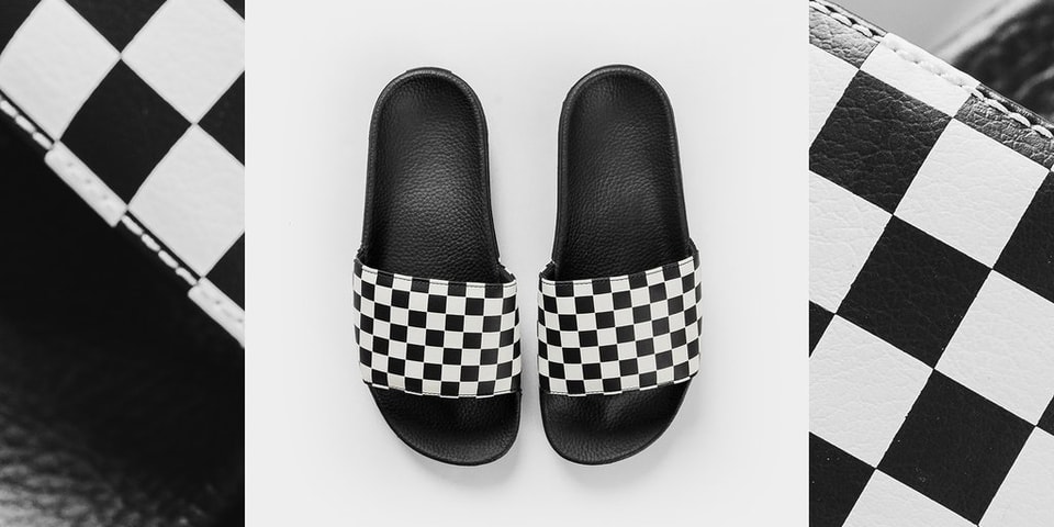 Vans Black & White Checkerboard Slides Collection | HYPEBEAST