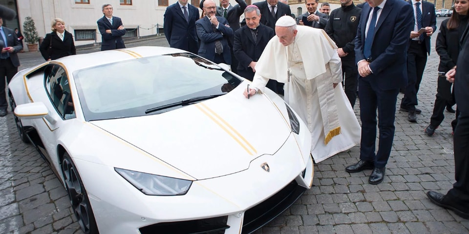 Pope Francis Lamborghini Huracan for Auction | HYPEBEAST