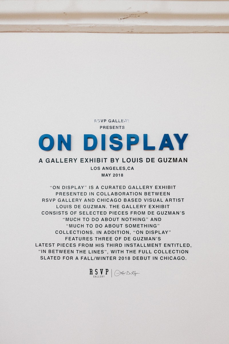 Louis De Guzman "On Display" RSVP Gallery | Hypebeast