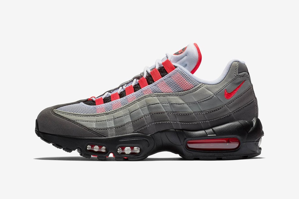 Nike Air Max 95 OG Grey/Solar Red | Drops | Hypebeast