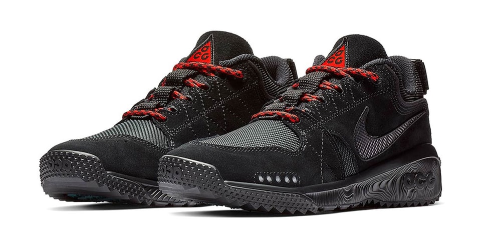 Nike ACG Dog Mountain “Triple Black” Red Laces | HYPEBEAST