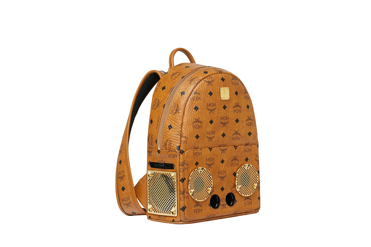 MCM & Wizpak Stark Visetos Speaker Backpack | Hypebeast