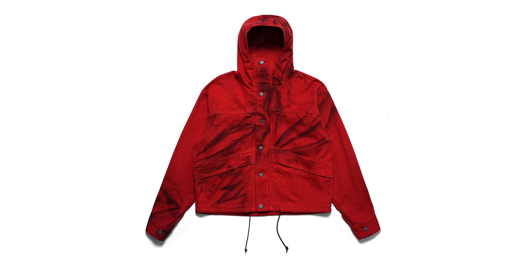 424 FW18 Red Painted Cropped Parka Giveaway | Hypebeast