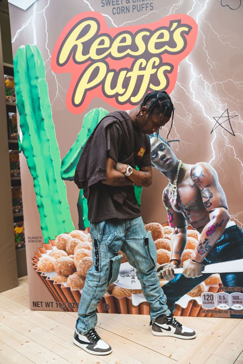 Travis Scott at His Reese's Puffs Paris Pop-Up | Hypebeast