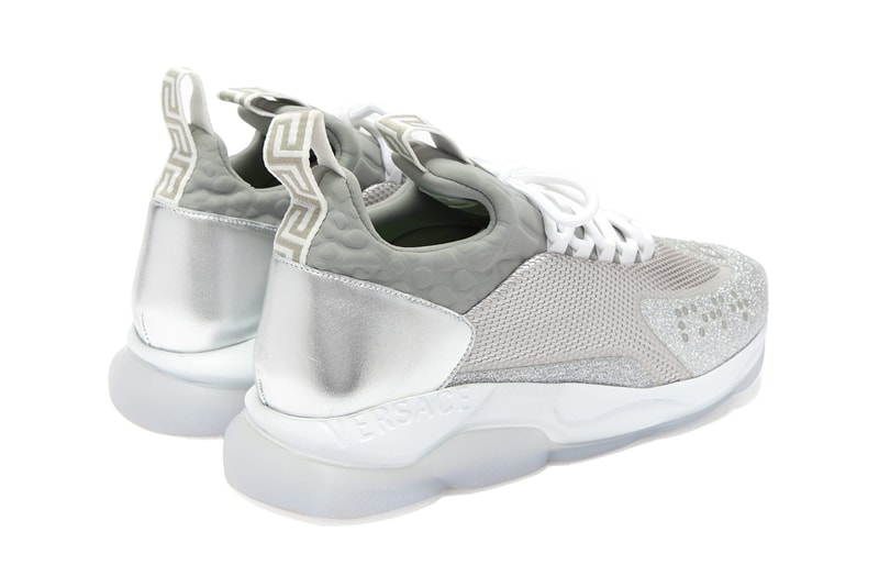 Versace Cross Chainer Glitter-Embellished Trainers | Hypebeast