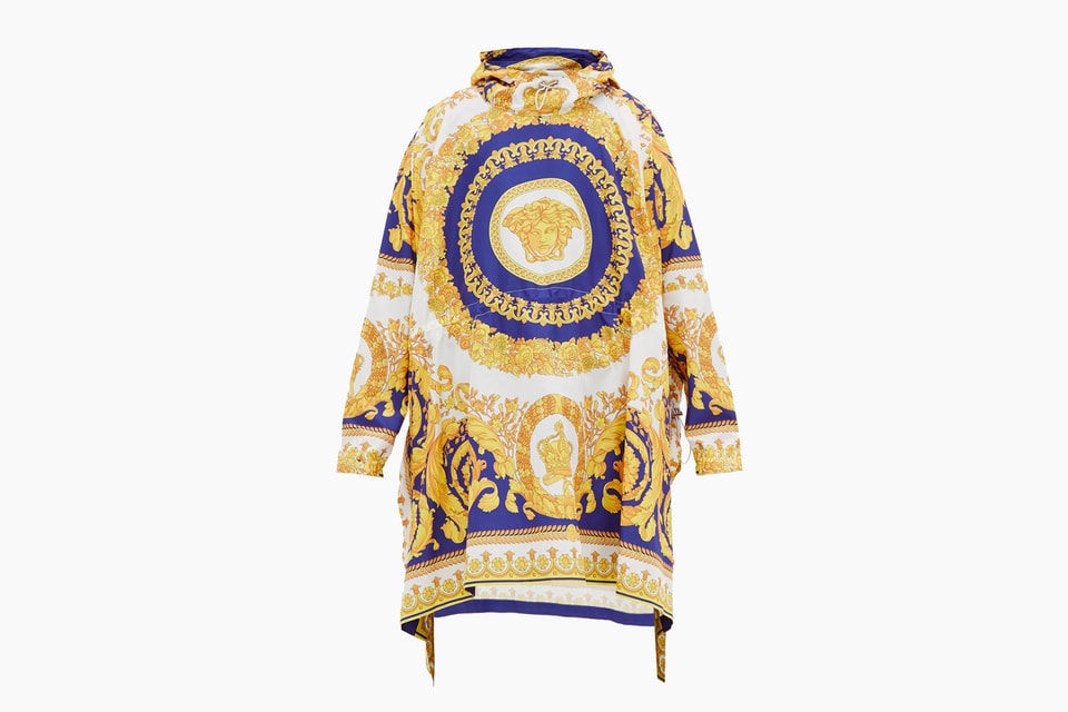 Versace Baroque-Print Technical Poncho Release | Drops | Hypebeast