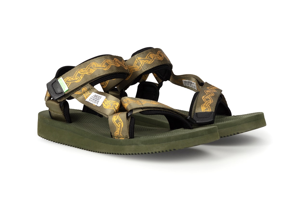 Aries x Suicoke Glow-In-The-Dark Sandals First Look | Hypebeast