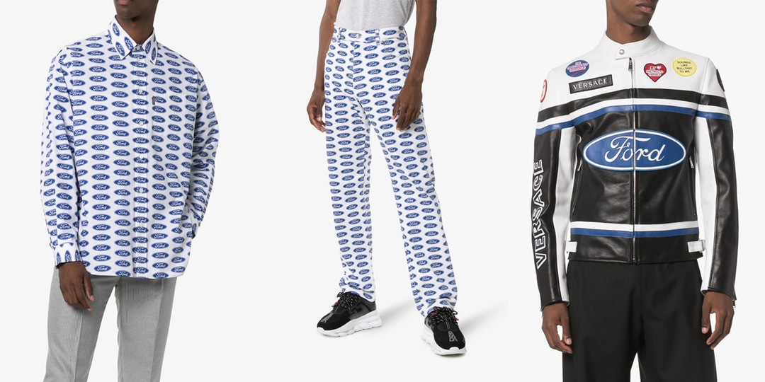 Versace Ford Logo Biker Jacket, Shirt, Jeans Release | Hypebeast