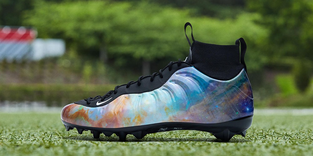 OBJ Week 9 Air Foamposite One "Alternate Galaxy" Cleats | Hypebeast