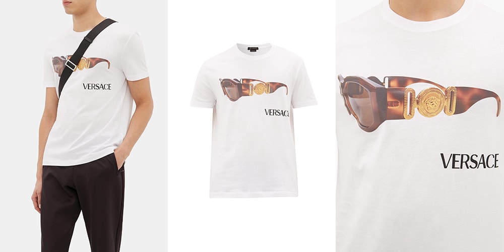 Versace Vintage-Sunglasses & Logo-Print T-Shirt | Hypebeast