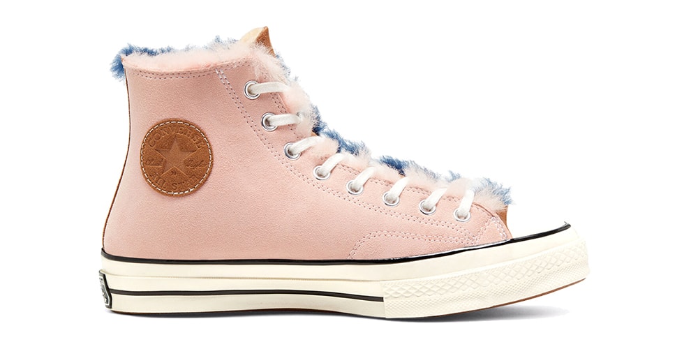 Converse Chuck '70 Hi "Navy Blue/Baby Pink" Shearling | Hypebeast