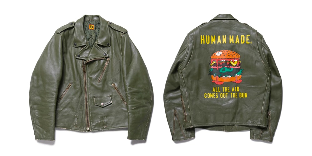 HUMAN MADE High Oz Leather Biker Jacket | Hypebeast