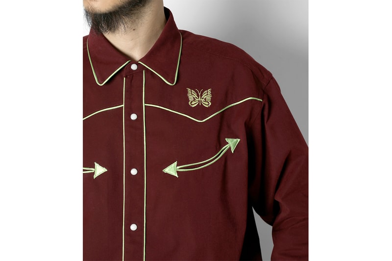 NEEDLES Butterfly-Embroidered Cowboy Shirt Release | Hypebeast