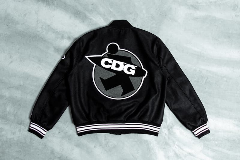 CDG x Stüssy 40th-Anniversary Varsity Jacket Closer Look | Hypebeast