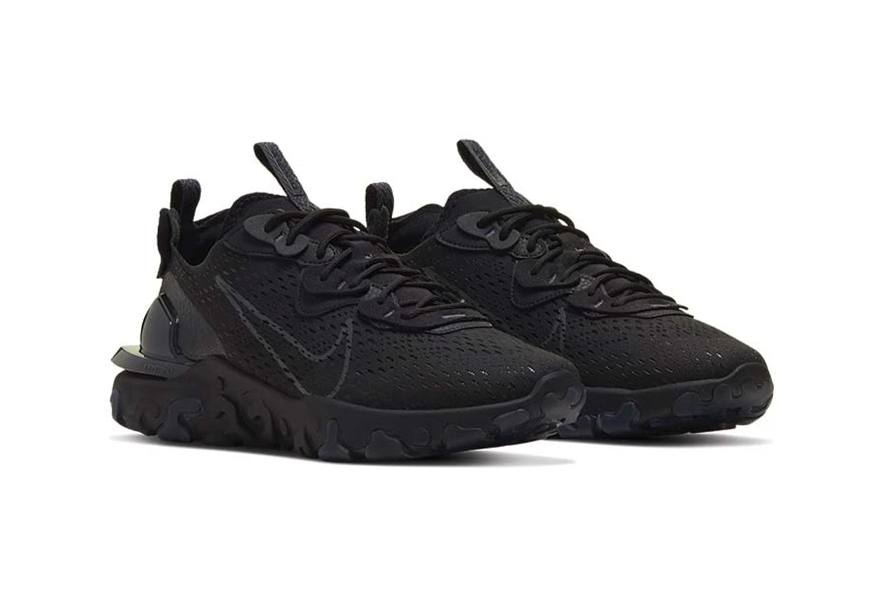Nike React Vision "Fossil" and "Triple Black" Colorways