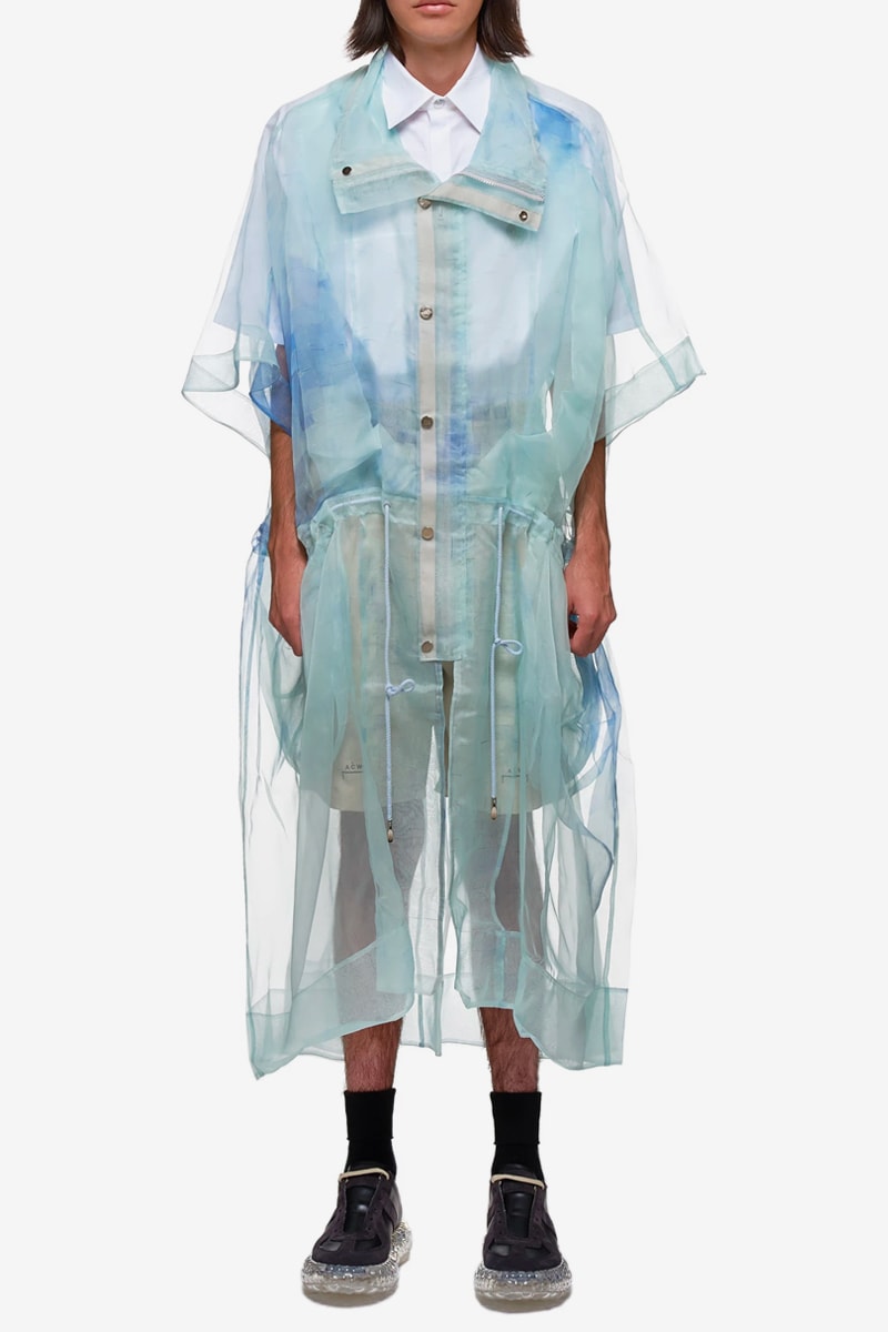 Feng Chen Wang Transparent Coat "Blue Silk" | Hypebeast